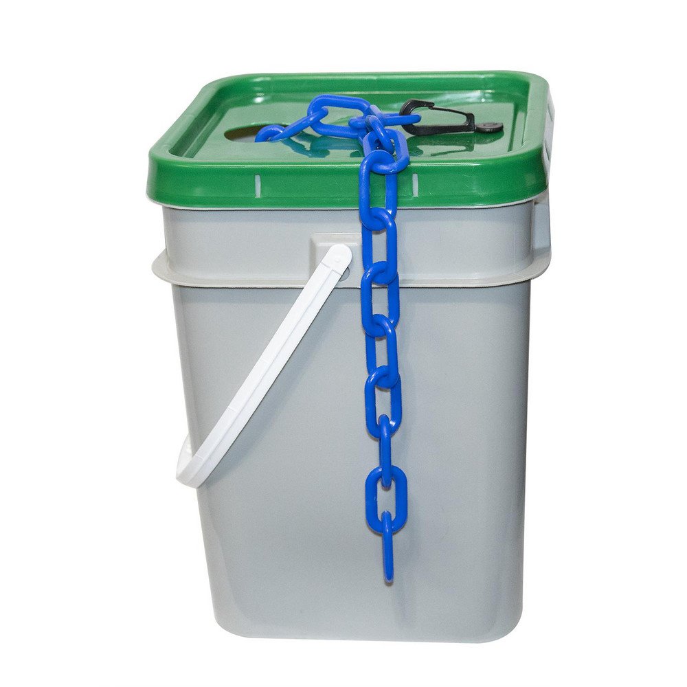 Mr. Chain - Safety Barrier Chain: Plastic, Blue, 160' Long, 2" Wide ...