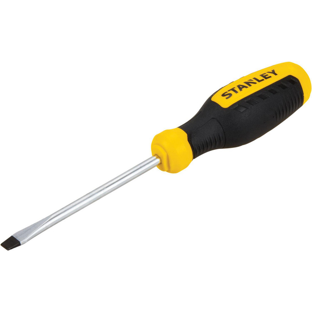 Stanley - Slotted Screwdriver: 1/4" Width, 8" OAL, 4" Blade Length ...