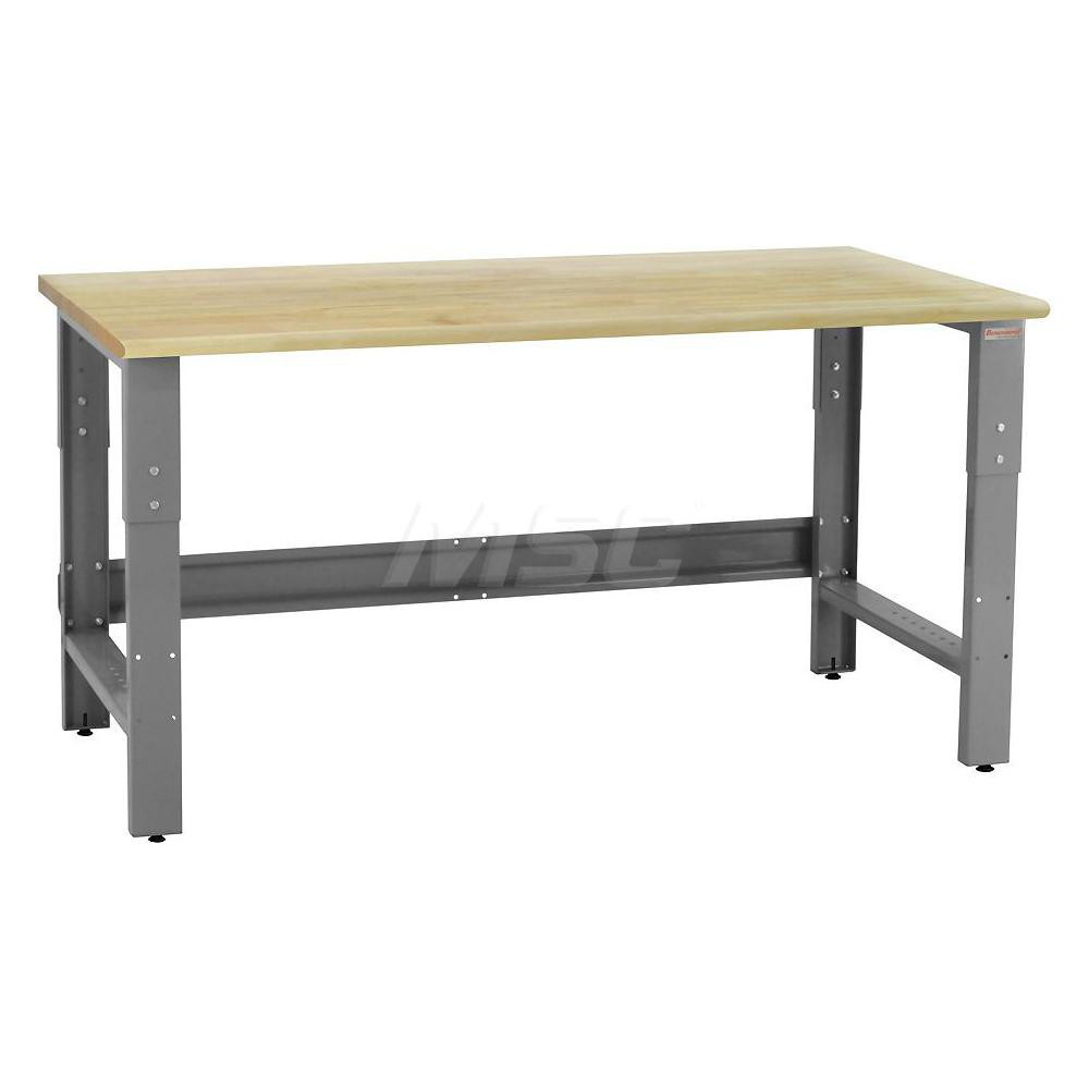 BenchPro - Work Bench: 60" Wide, 24" Deep, 30 to 36" High, Lacquered ...