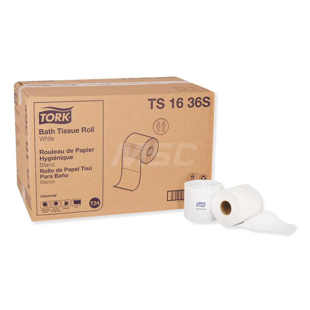 Tork - Toilet Tissue; Form: Standard Roll ; Ply: 1.000 ; Number Of Plys ...