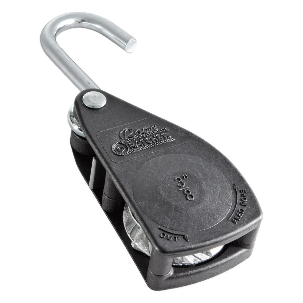 Rope Ratchet - Ratchet Rope Tie Down Kit: 250 lb Limit, 8' OAL, 3/8 ...