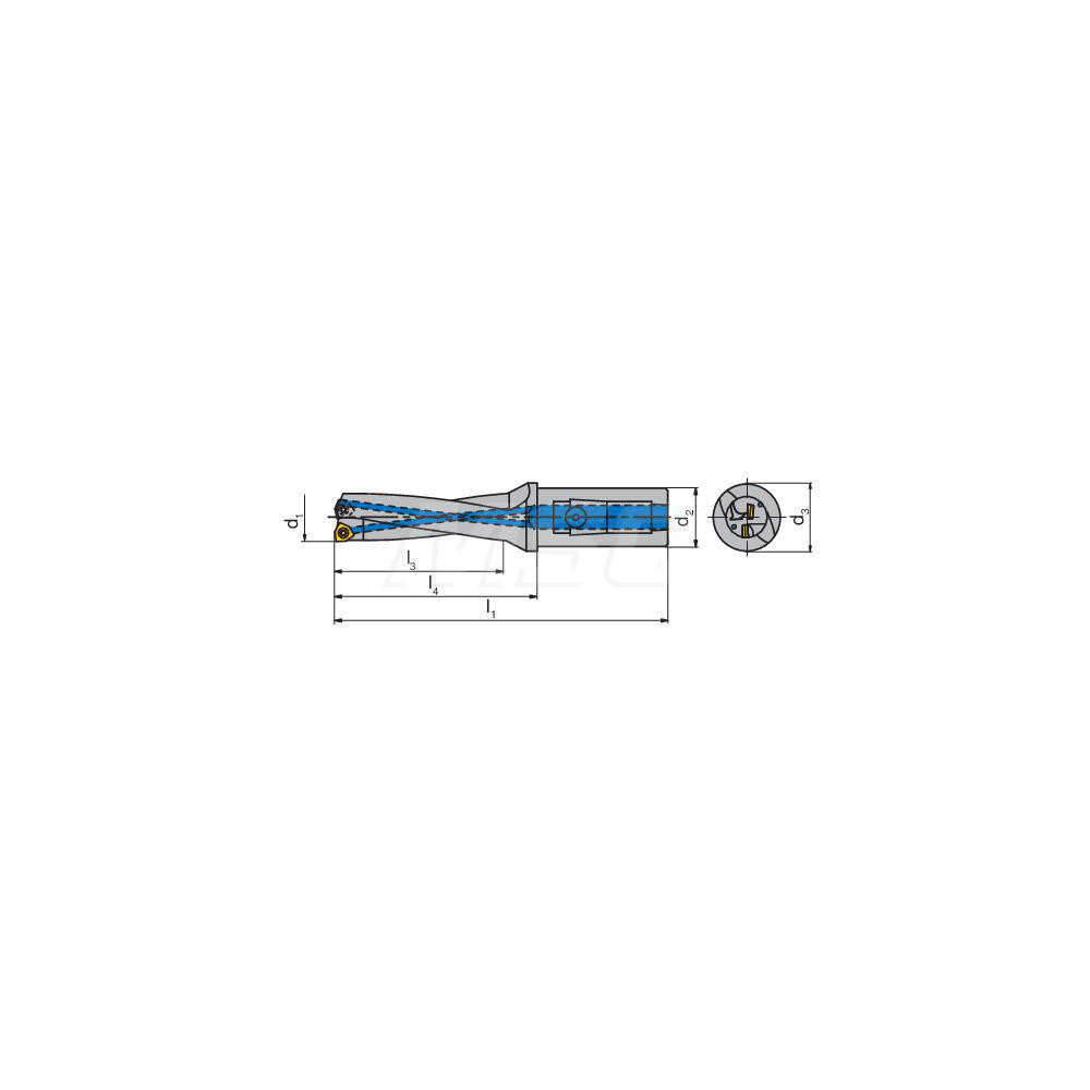 Komet - Indexable Insert Drill: KUBT3D180R03K20, 18.00 mm Max Dia, 54. ...