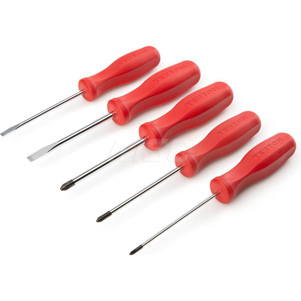Tekton - Phillips & Slotted Screwdriver Set: 5 Pc | MSC Direct