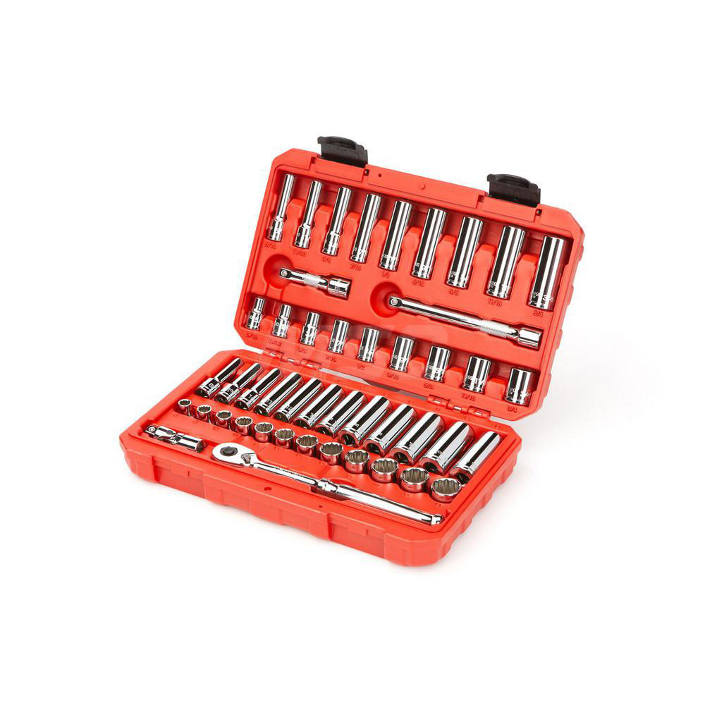 Tekton - Socket Set: Ratchet & Socket Set, 47 Pc, 3/8" Drive | MSC Direct