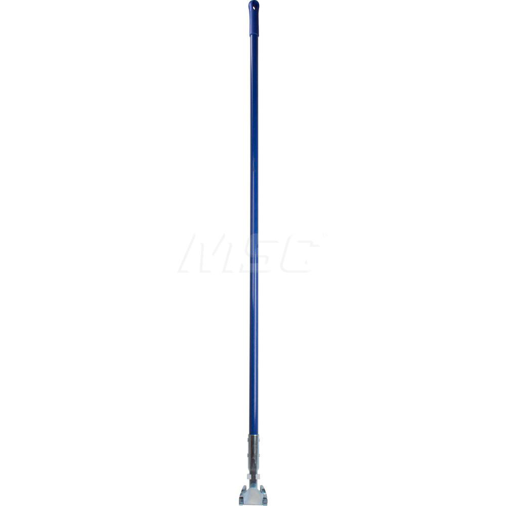 Carlisle - Fiberglass Dust Mop Handle with Clip-On Connector, 60", Blue ...
