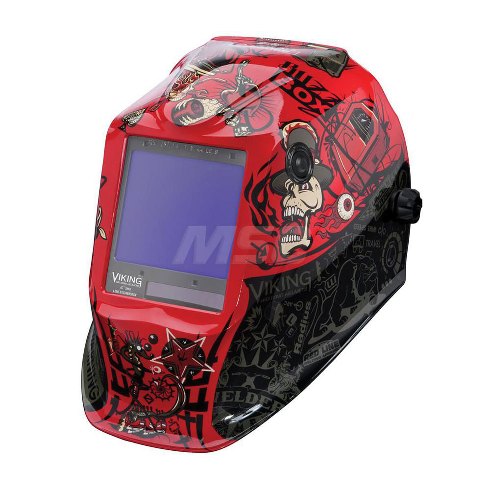Lincoln Electric - Welding Helmet: Red, Nylon, Shade 5 to 13, Ratchet ...