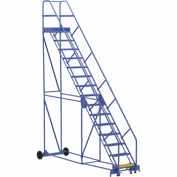 Vestil - Steel Rolling Ladder: Type Type IA, 150" Platform, 350 lb ...
