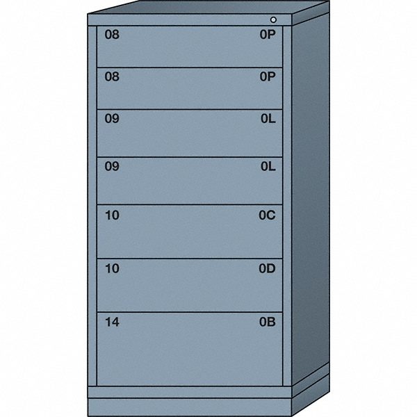 Lyon - Modular Steel Storage Cabinet: 30" Wide, 28-1/4" Deep, 59-1/4 ...