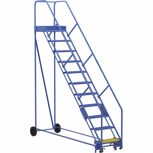 Vestil - Steel Rolling Ladder: Type Type IA, 110" Platform, 350 lb ...