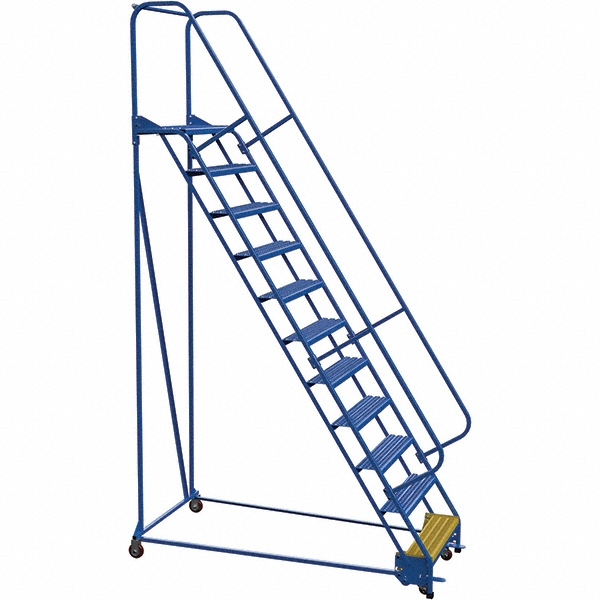 Vestil - Steel Rolling Ladder: Type Type IA, 110" Platform, 11 Step ...