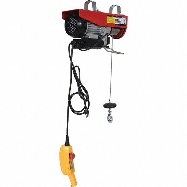 Vestil - 1,500 Lb Capacity 30 FPM Lift Speed Electric Cable Hoist ...