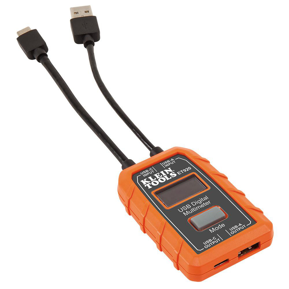 Klein Tools - USB-A (Type A) & USB-C (Type C) Multimeter: 20 VDC | MSC ...
