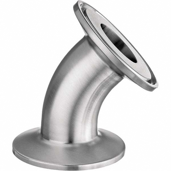 USA Industrials - Sanitary Stainless Steel Pipe 45 ° Elbow, 4", Quick ...