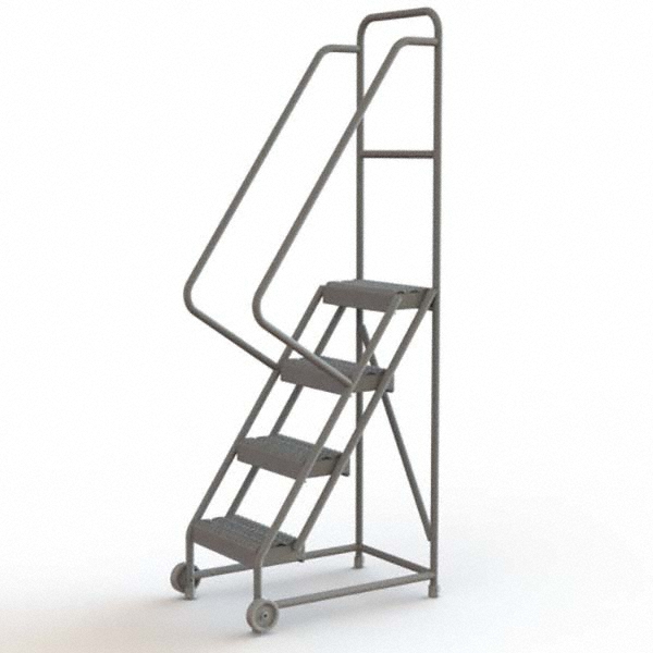 TRI-ARC - Steel Tilt & Roll Rolling Ladder: 40" Platform, 450 lb ...
