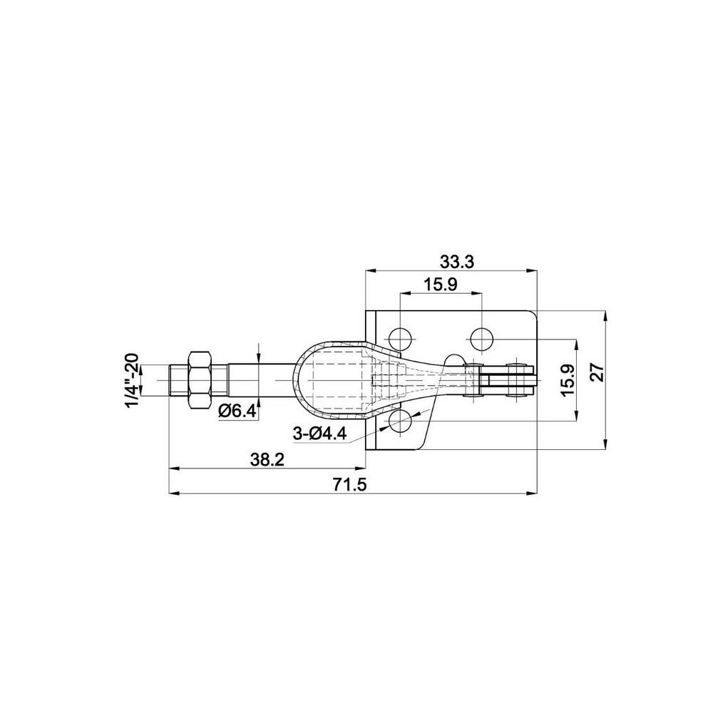 Hertel - Standard Straight Line Action Clamp: 100 lb Load Capacity, 0. ...