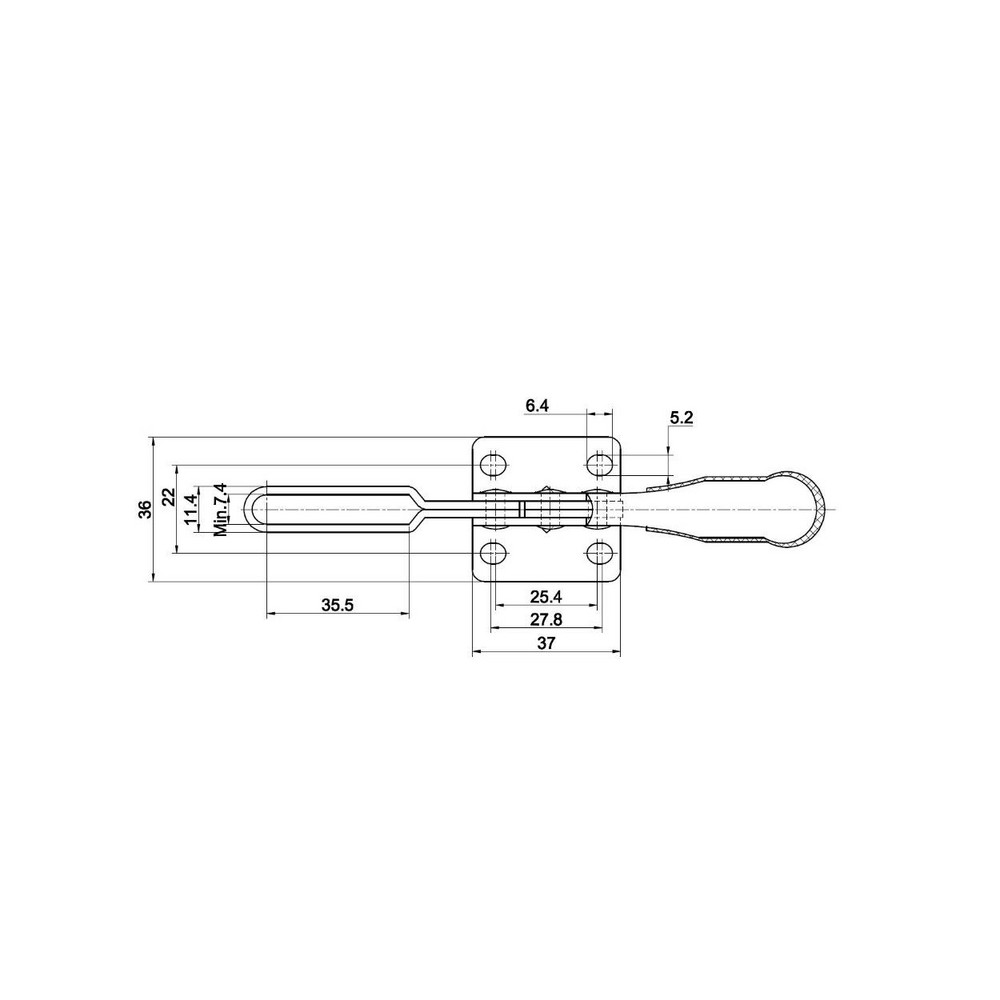 Hertel - Manual Hold-Down Toggle Clamp: Horizontal, 198.00 lb Capacity ...