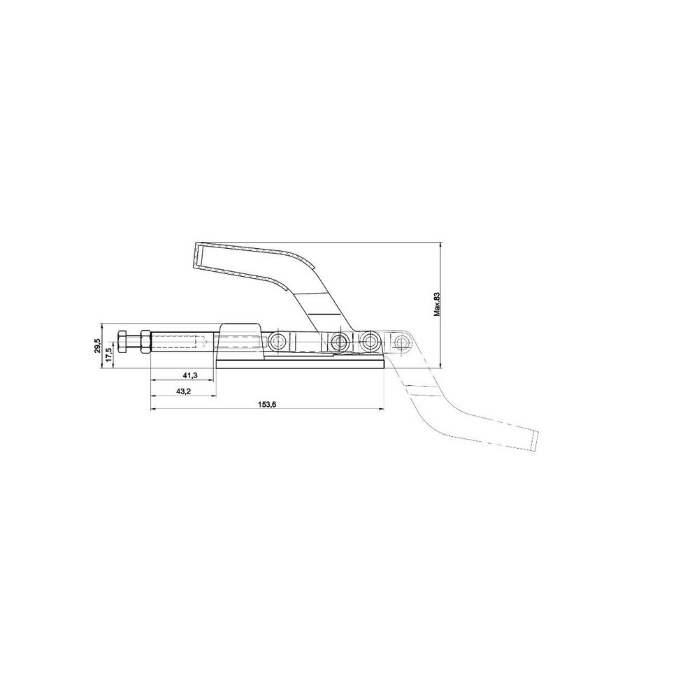 Hertel - Standard Straight Line Action Clamp: 700 lb Load Capacity, 1. ...