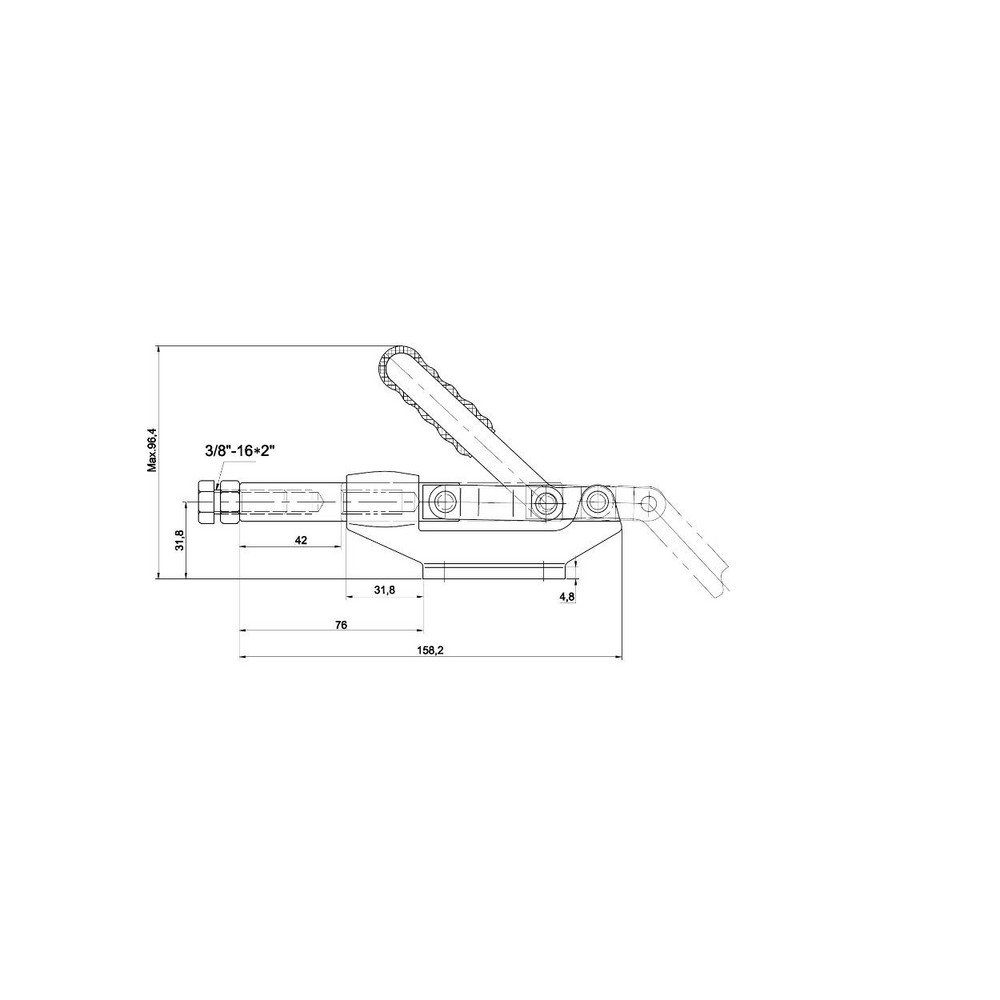 Hertel - Standard Straight Line Action Clamp: 850 lb Load Capacity, 1. ...