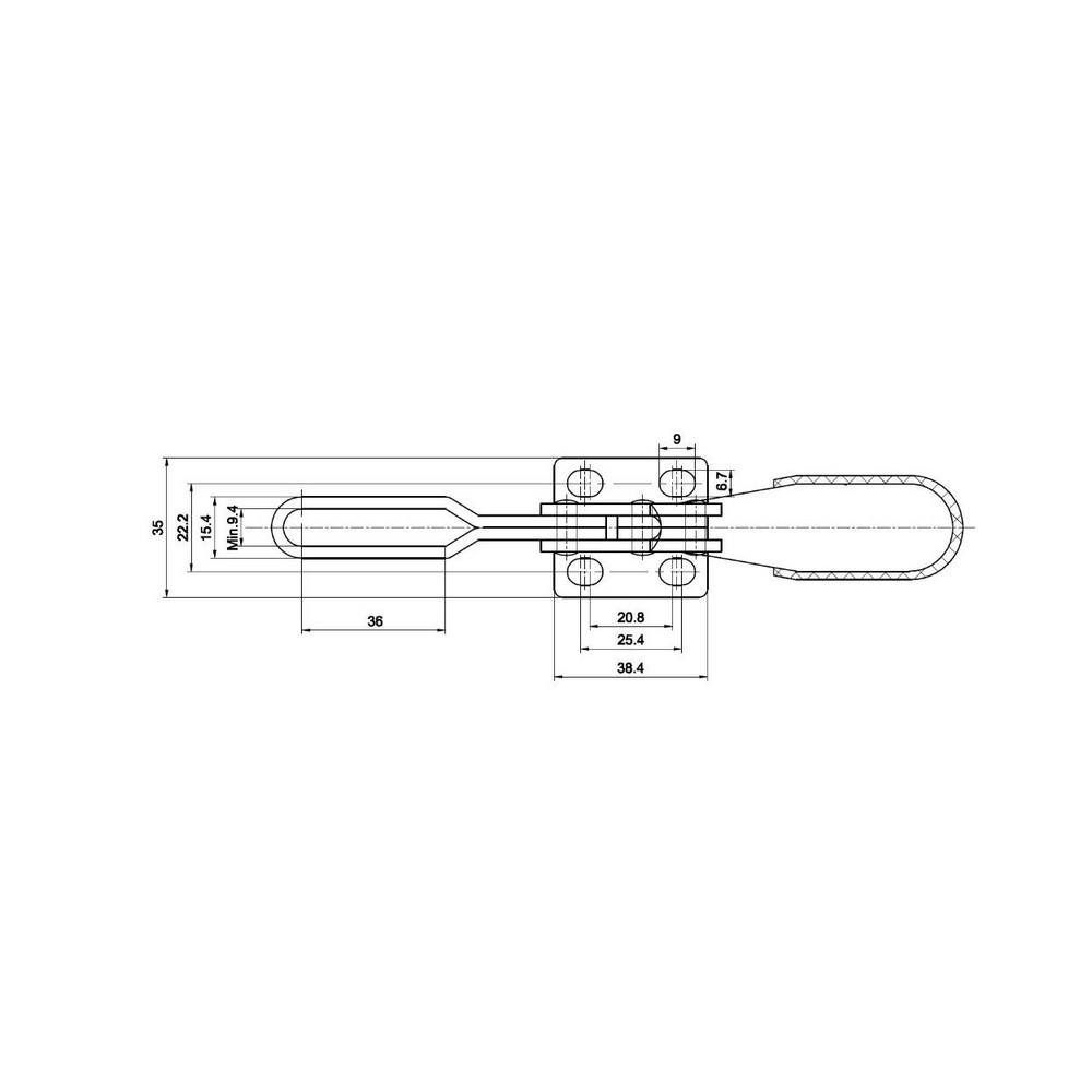 Hertel - Manual Hold-Down Toggle Clamp: Horizontal, 500.00 lb Capacity ...