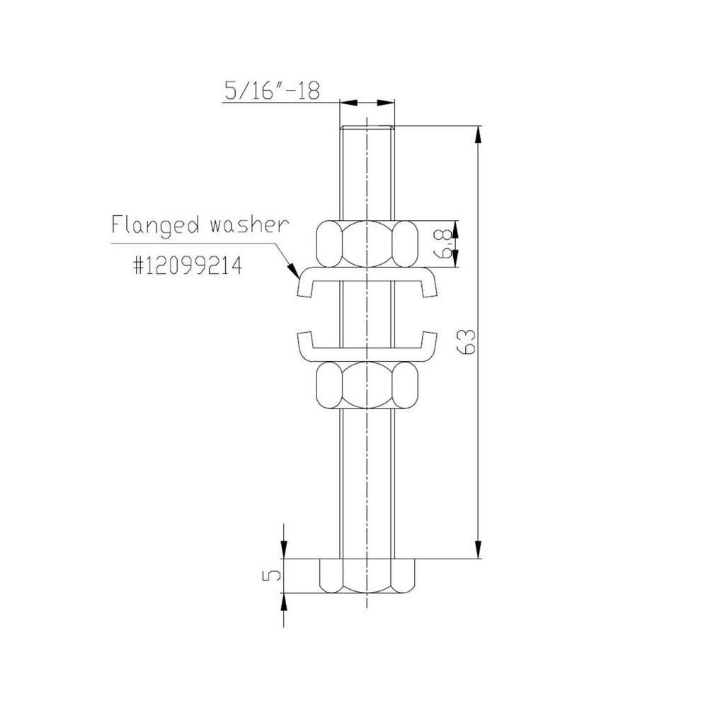 Hertel - Clamp Spindle Retainers & Flanged Washers: Flat Tip, 5/16 ...