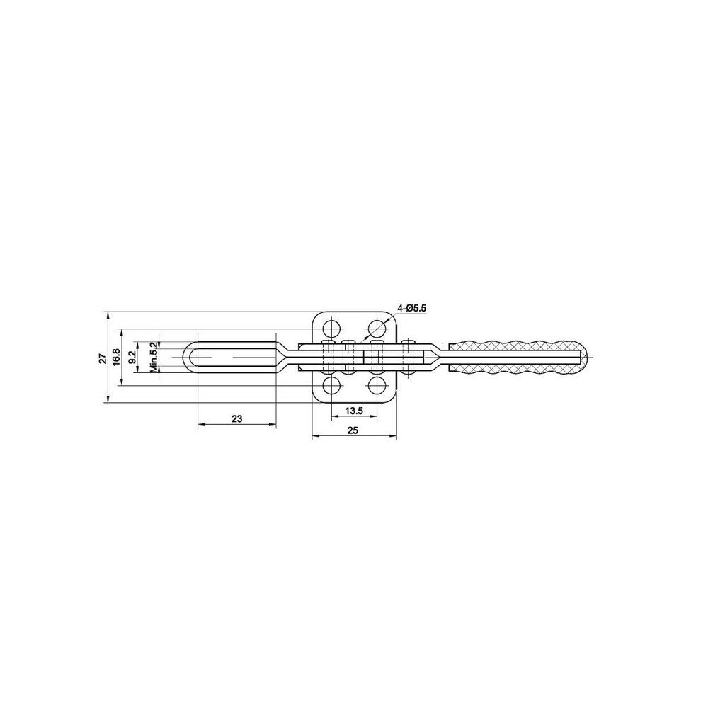 Hertel - Manual Hold-Down Toggle Clamp: Horizontal, 165.00 lb Capacity ...