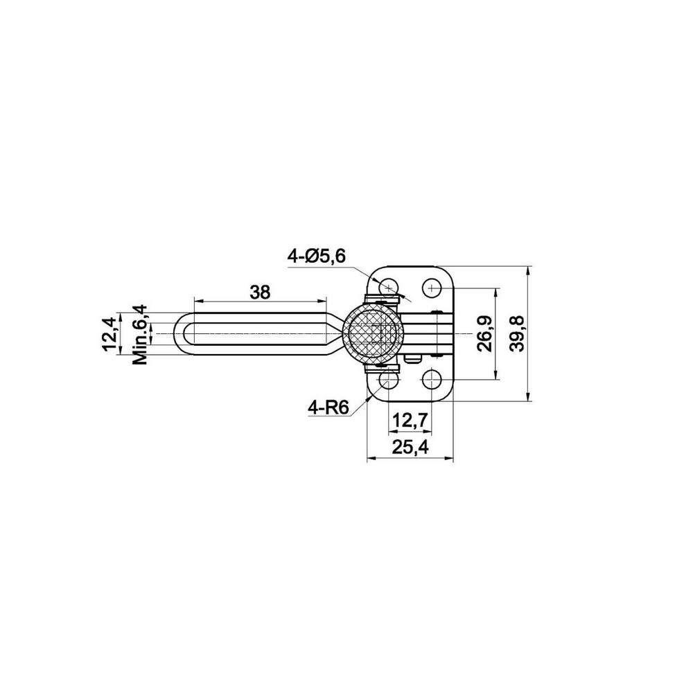 Hertel - Manual Hold-Down Toggle Clamp: Vertical, 200.00 lb Capacity, U ...
