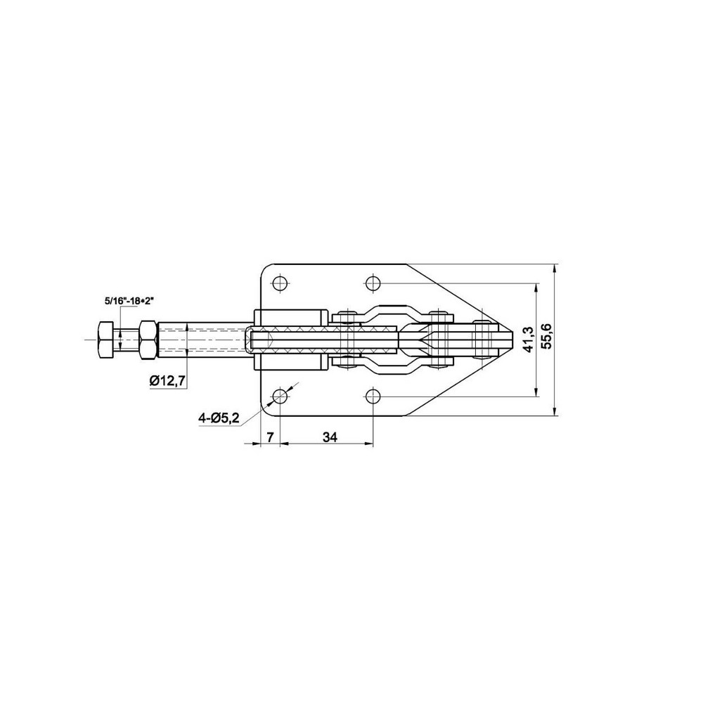 Hertel - Standard Straight Line Action Clamp: 397 lb Load Capacity, 1. ...