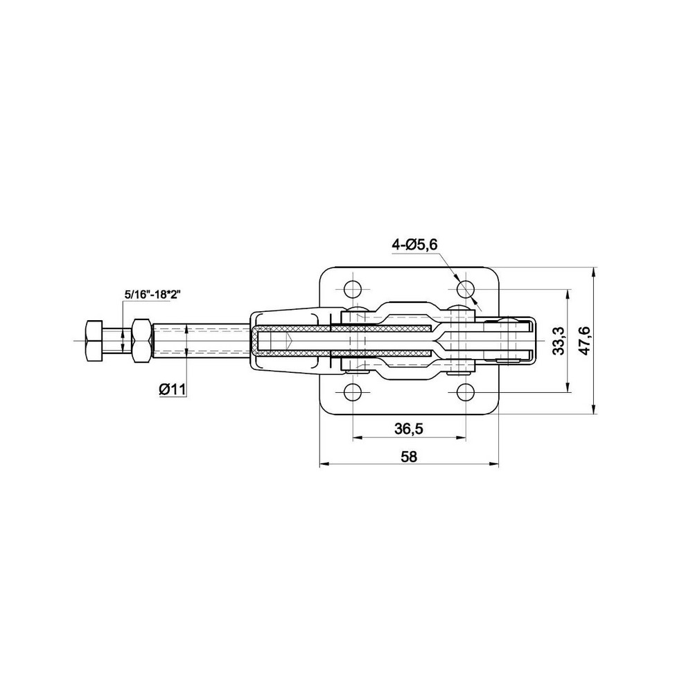 Hertel - Standard Straight Line Action Clamp: 600 lb Load Capacity, 1. ...