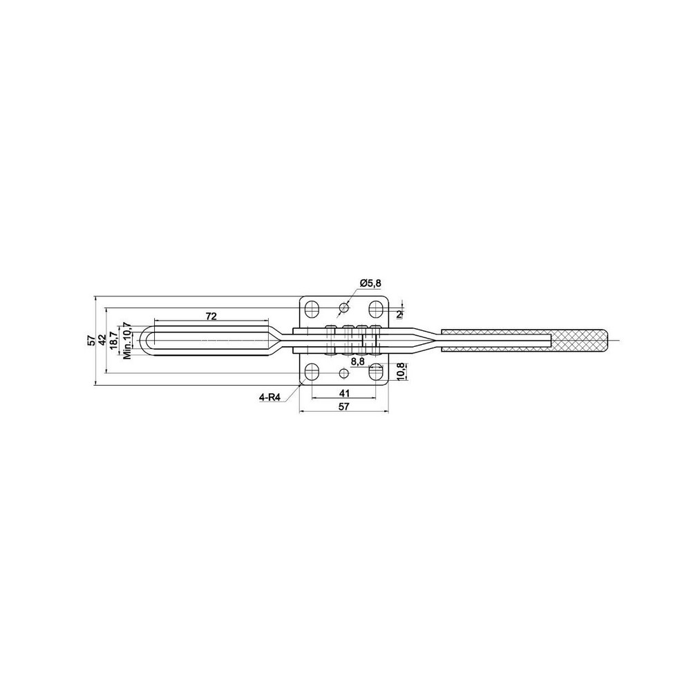 Hertel - Manual Hold-Down Toggle Clamp: Horizontal, 750.00 lb Capacity ...
