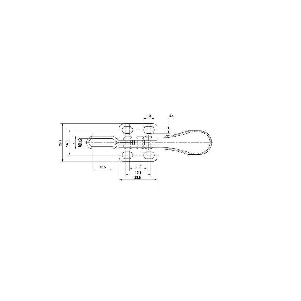 Hertel - Manual Hold-Down Toggle Clamp: Horizontal, 60.00 lb Capacity ...