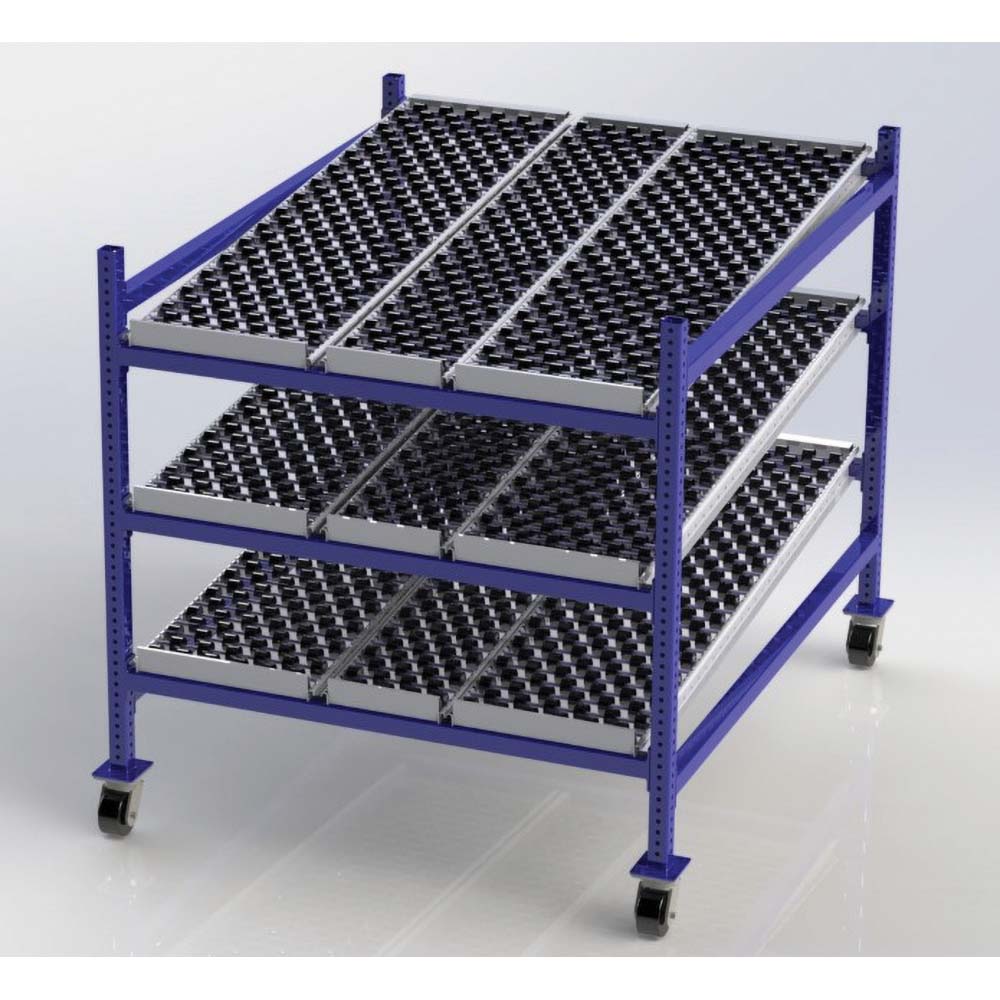 UNEX Manufacturing - 12 Gauge Mobile Gravity Shelving: | MSC Direct