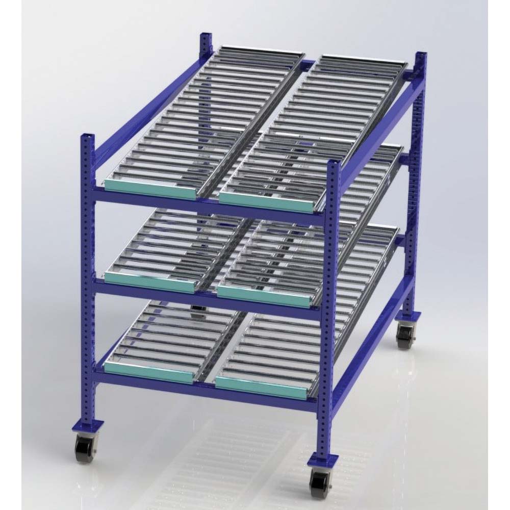 UNEX Manufacturing - 12 Gauge Mobile Gravity Shelving: | MSC Direct