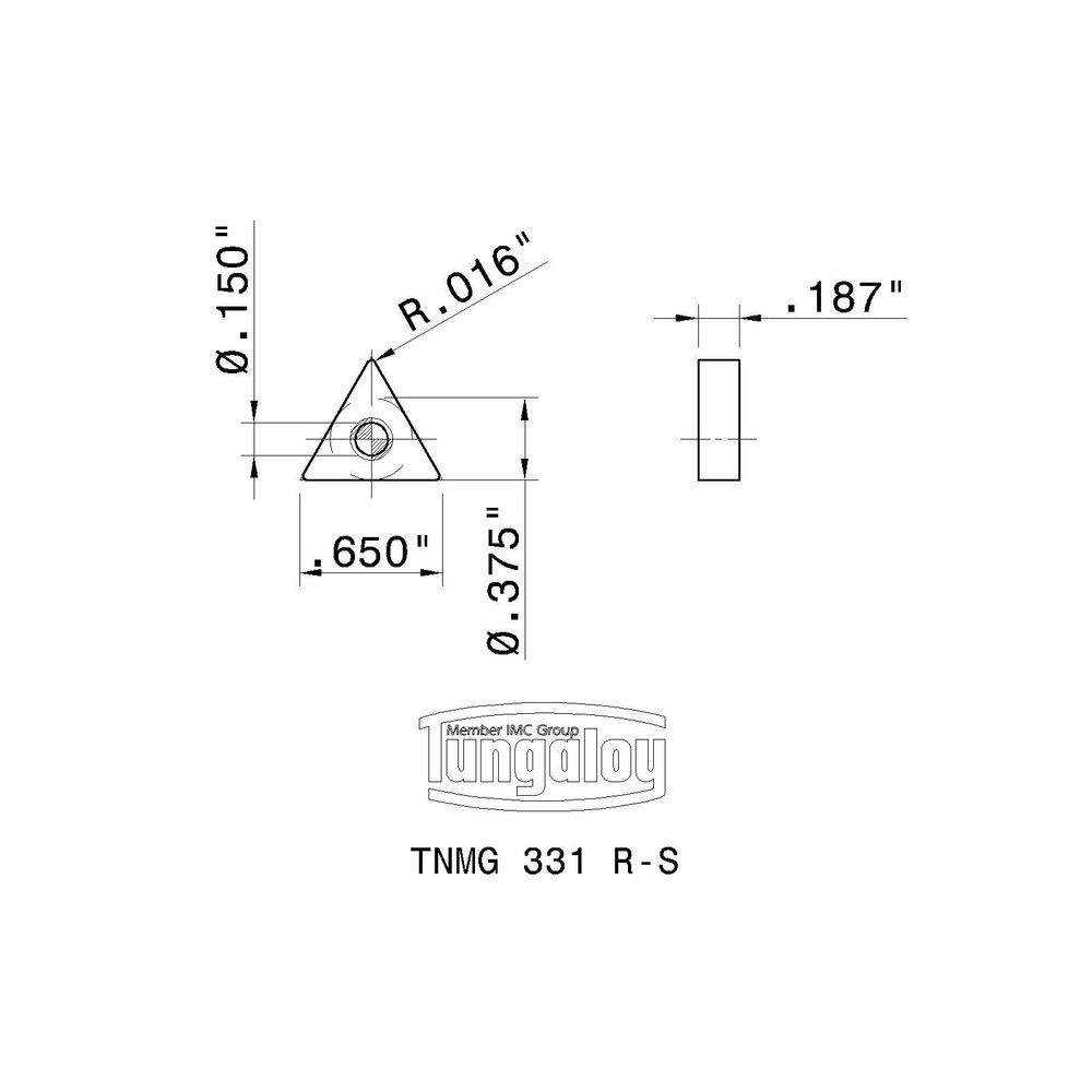 Tungaloy - Turning Insert: TNMG 331 R-S T9215, Carbide | MSC Direct