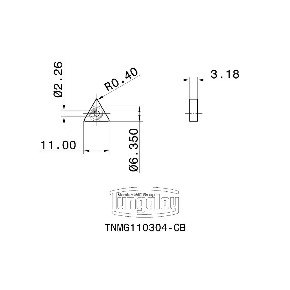 Tungaloy - Turning Insert: TNMG 221 CB T9215, Carbide | MSC Direct