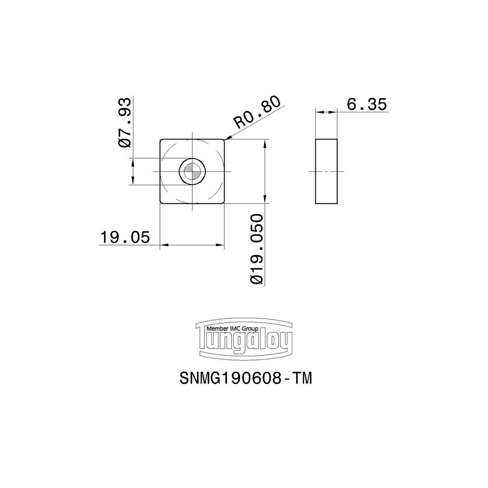 Tungaloy - Turning Insert: SNMG 642 TM T9215, Carbide | MSC Direct