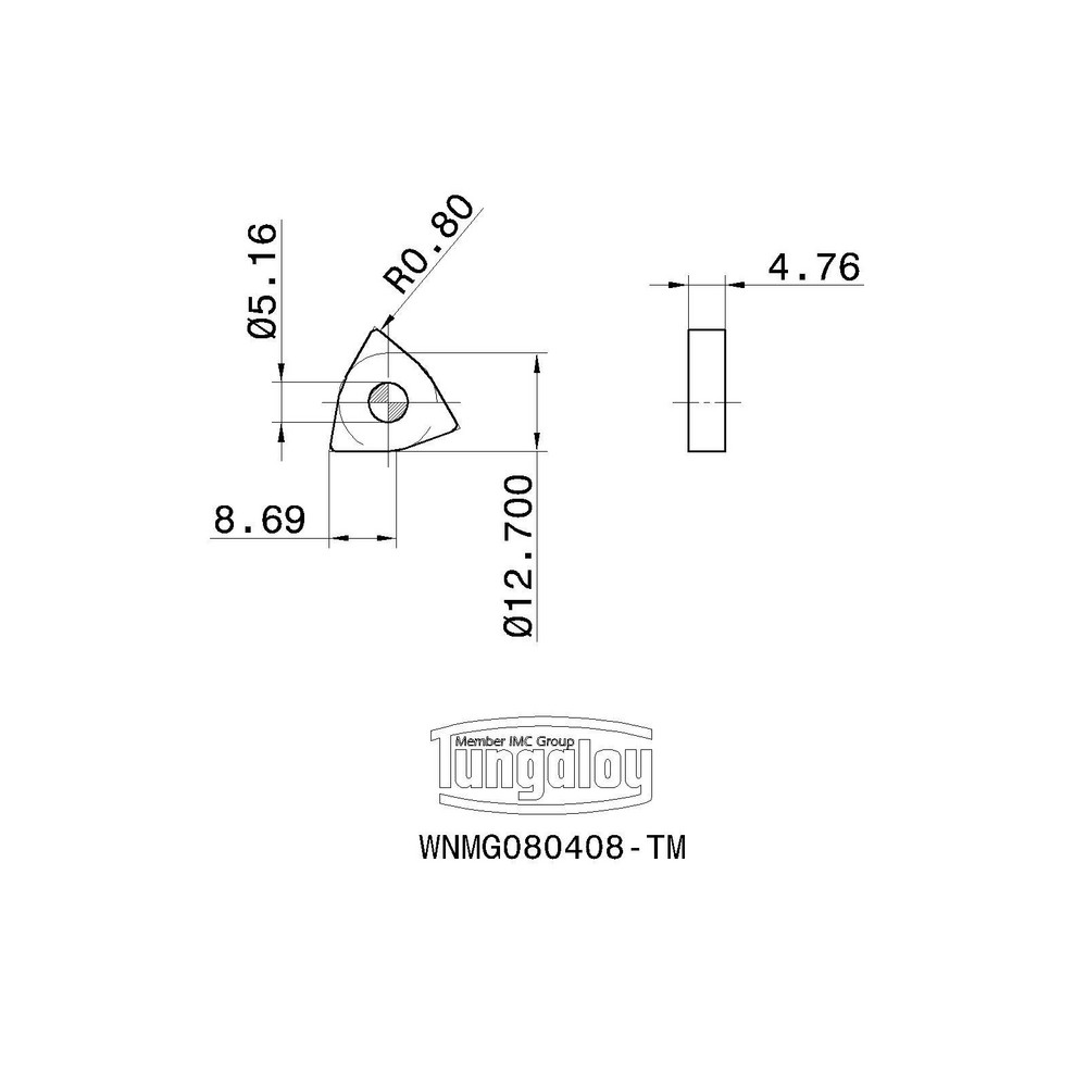 Tungaloy - Turning Insert: WNMG 432 TM T9225, Carbide | MSC Direct