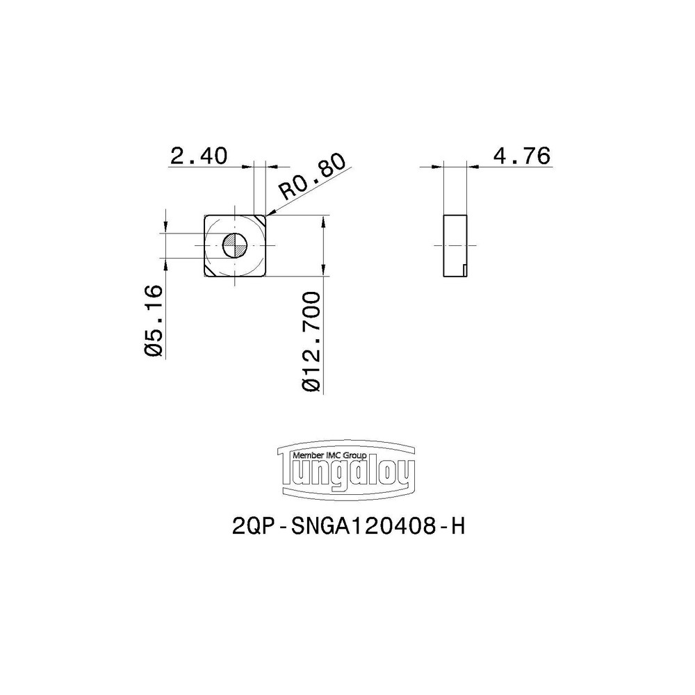 Tungaloy - Turning Insert: 2QP-SNGA 432-H BXM20, PCBN | MSC Direct