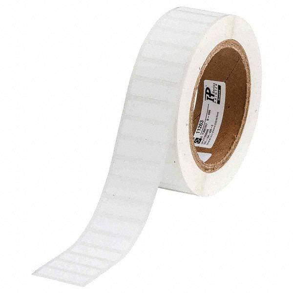 Brady - Label Maker Label: White, Polyester, 1-1/4" OAW, 3,000 per Roll ...