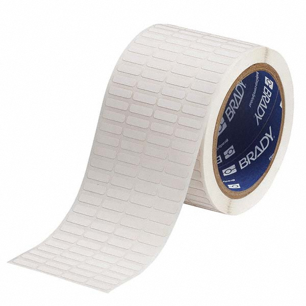 Brady - Label Maker Label: White, Polyester, 10,000 per Roll | MSC Direct