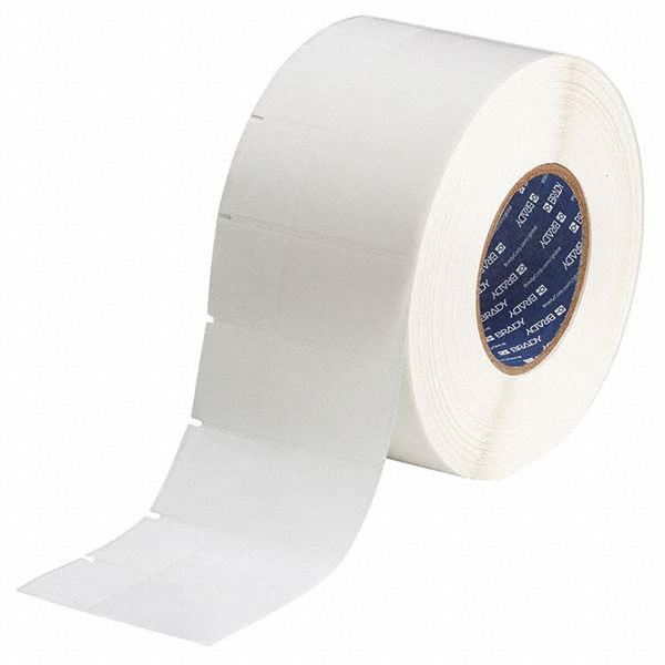 Brady - Label Maker Label: Clear & White, Polyester, 1-1/2" OAW, 3,000 ...
