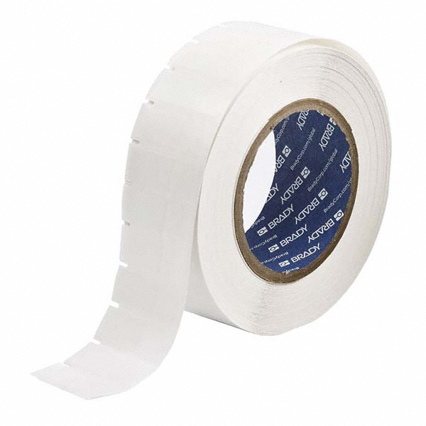 Brady - Label Maker Label: Clear & White, Polyester, 3,000 per Roll ...