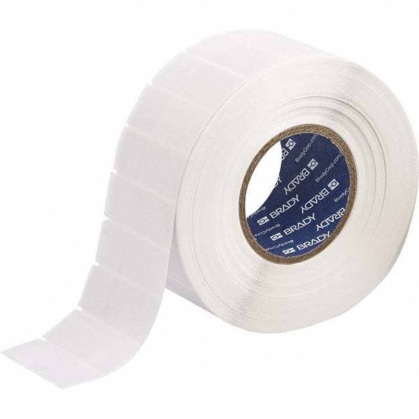 Brady - Label Maker Label: Clear & White, Polyester, 3,000 per Roll ...