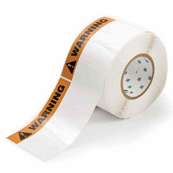 Brady - Label Maker Label: Black & Red on White, Polyester, 500 per ...
