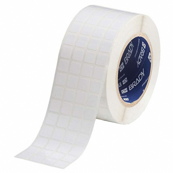 Brady - Label Maker Label: White, Polyester, 1/2" OAW, 10,000 per Roll ...