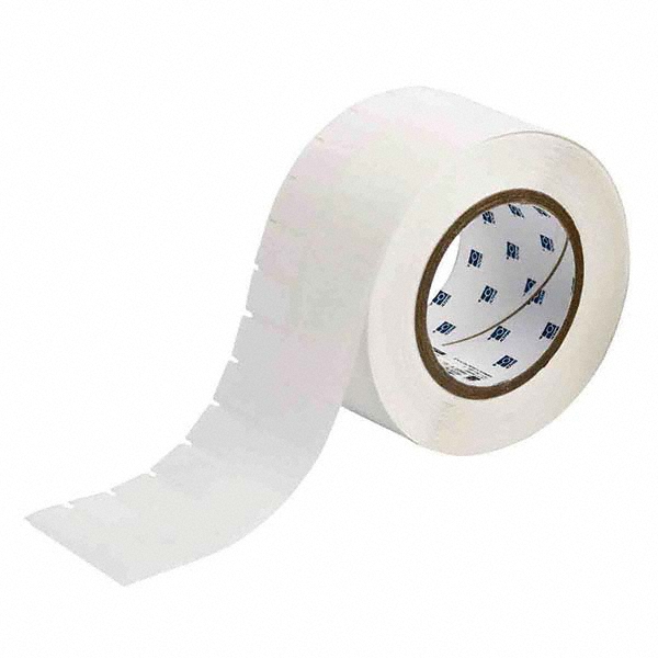 Brady - Label Maker Label: Clear & White, Polyester, 3,000 per Roll ...