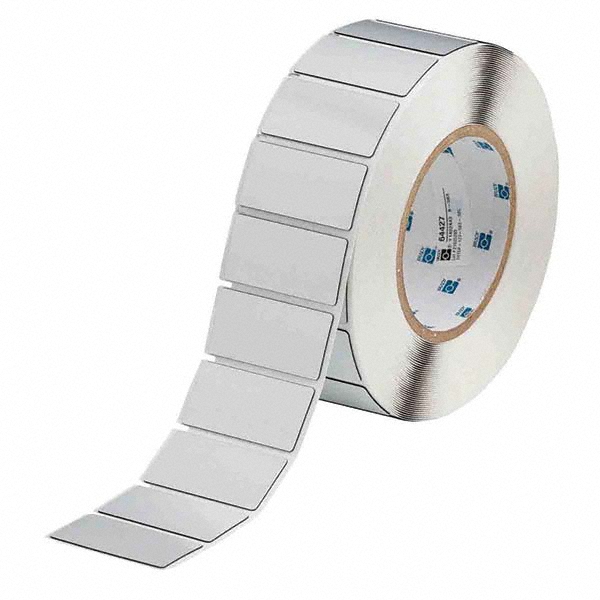 Brady - Label Maker Label: Silver, Polyester, 500 per Roll | MSC Direct
