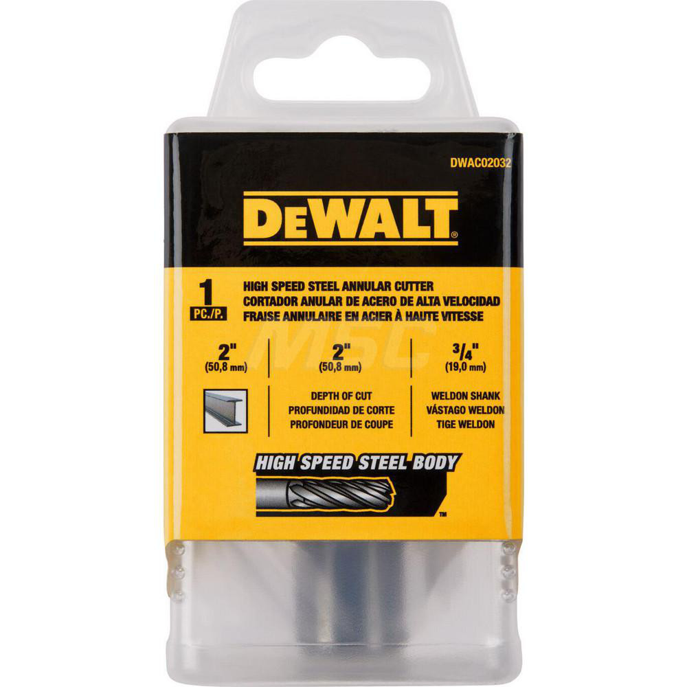 DeWALT - Annular Cutter: 2" Dia, 2" Depth of Cut, High Speed Steel ...