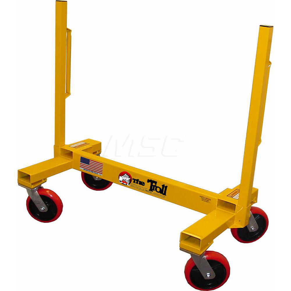 Troll - Drywall Cart Truck: 4,000 lb Capacity, Steel Platform, 48 ...
