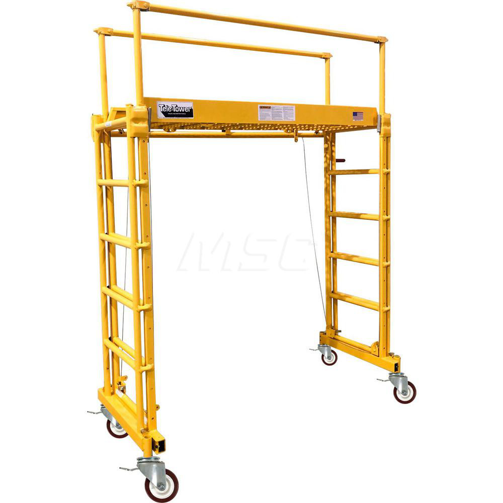 Tele-Tower - 19"X6' 550LB CAP YLW TELE-TOWER WORK PLATFORM | MSC Direct