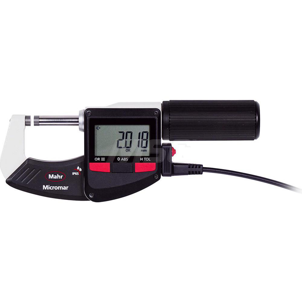 Mahr - Electronic Outside Micrometer: 3" Min, Solid Carbide Face, IP65 ...